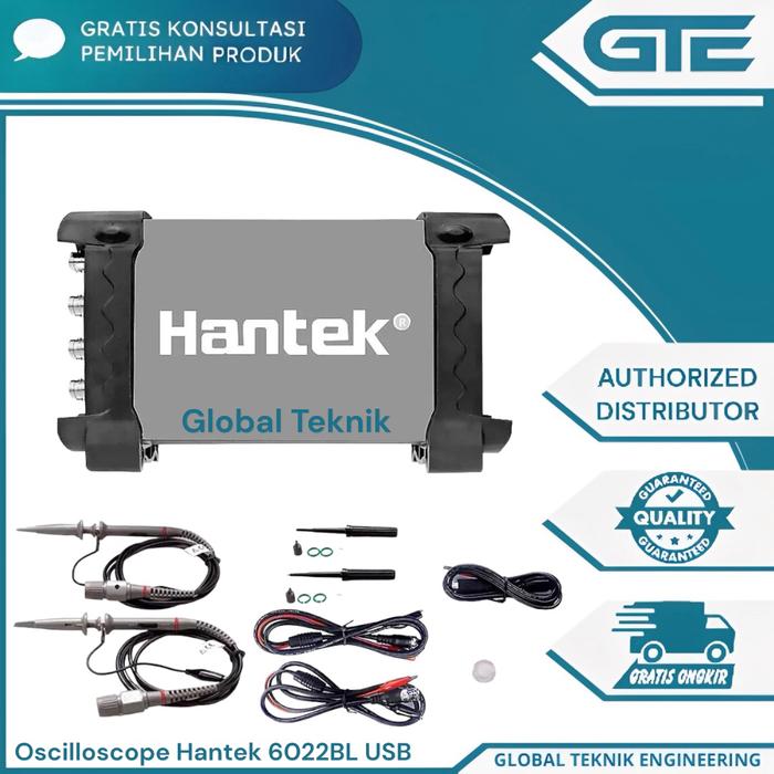 Jual Oscilloscope Hantek 6022BL USB Osciloskop Logic Analyzer 6022 BL ...