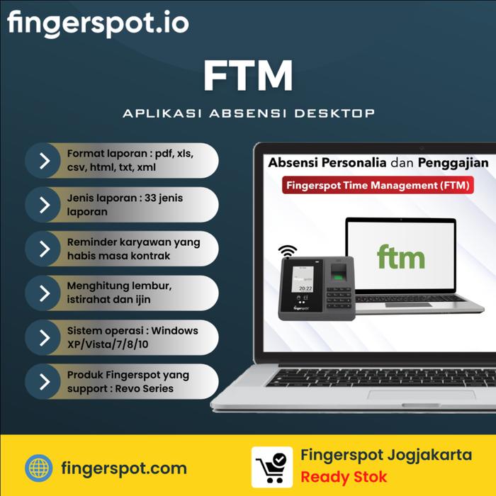 Jual Software Absensi Desktop FTM - Fingerspot Time Management - Kota Yogyakarta - Fingerspot ...