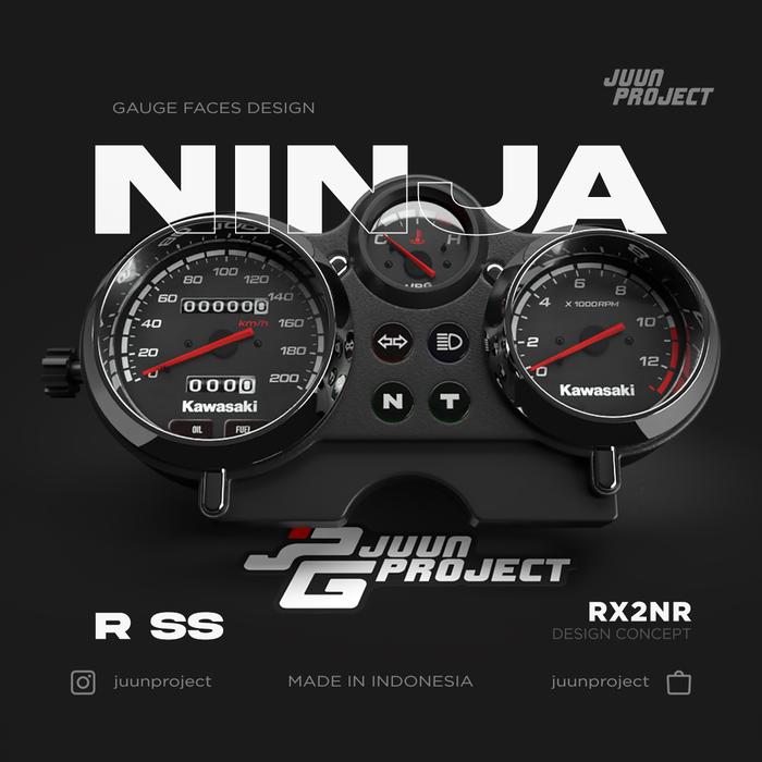 Jual Panel Speedometer Custom NINJA 150 R / SS | Model KOSO rx2nr ...