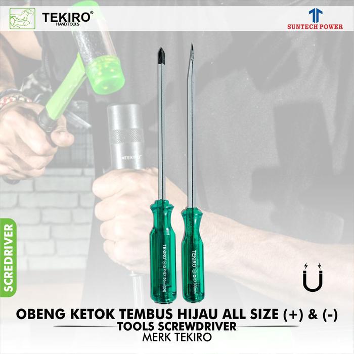 Jual Obeng Ketok Tembus Hijau Tekiro Semua Ukuran Go Thru Screwdriver ...