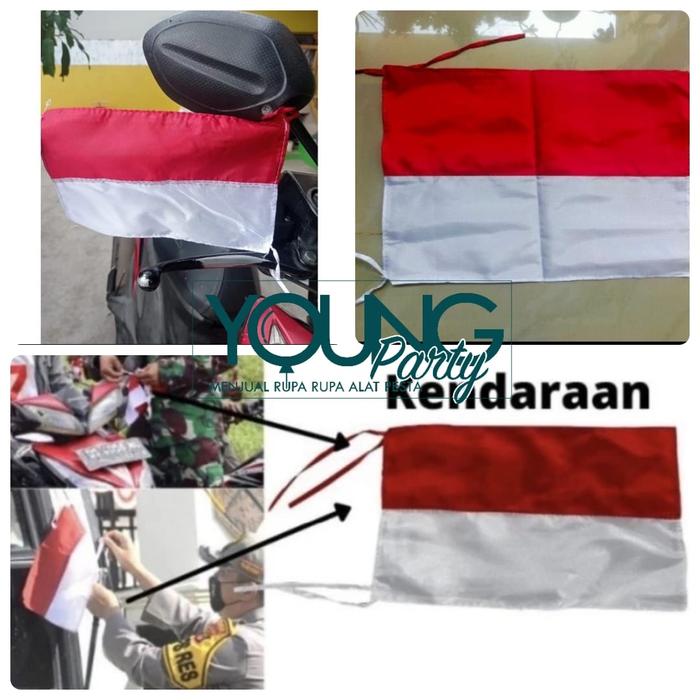 Jual bendera merah putih kendaraan/bendera sepeda motor merah putih ...
