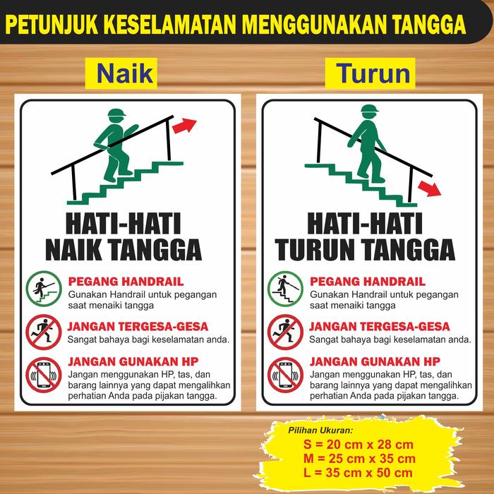 Jual Stiker Vinyl Petunjuk Keselamatan Menggunakan Tangga - TURUN S ...