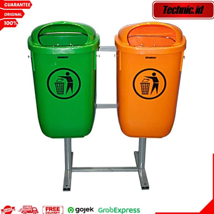 Jual Krisbow 50 Liter Tempat Sampah 2 Kompartemen Tanpa Tutup Tempat Sampah Outdoor Dustbin 50L ...