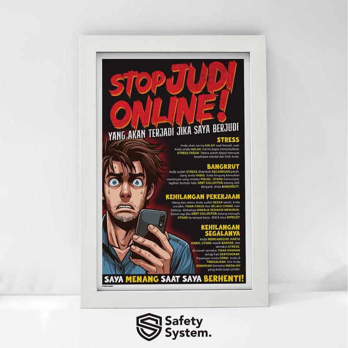 Jual Poster K3 Safety Bahaya Dan Akibat Berjudi Bagi Diri Sendiri Dan ...