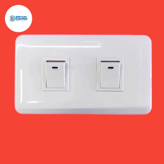 Jual Saklar Seri / Saklar 2 Gang Panasonic Nasional - Original ...