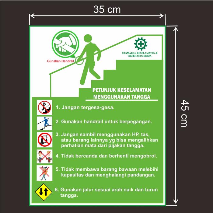 Jual Stiker Vinyl Keselamatan Menggunakan Tangga / Aturan Keselamatan ...