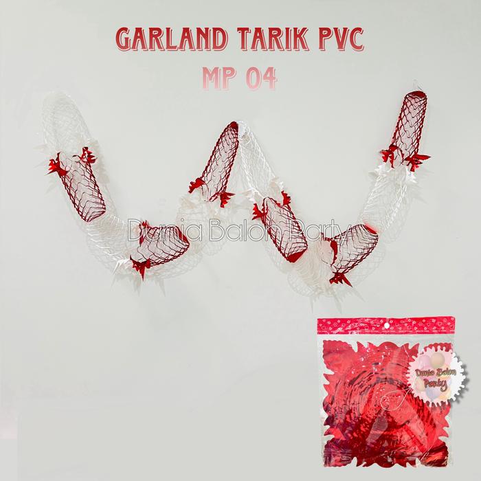 Jual Dekorasi Dirgahayu HUT RI / Garland Tarik Merah Putih PVC MP04 ...