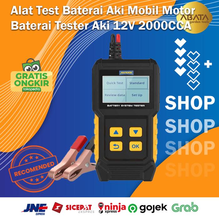 Promo Baterai Tester Aki Motor 12V 2000CCA Battery Tester Alat Test Aki ...