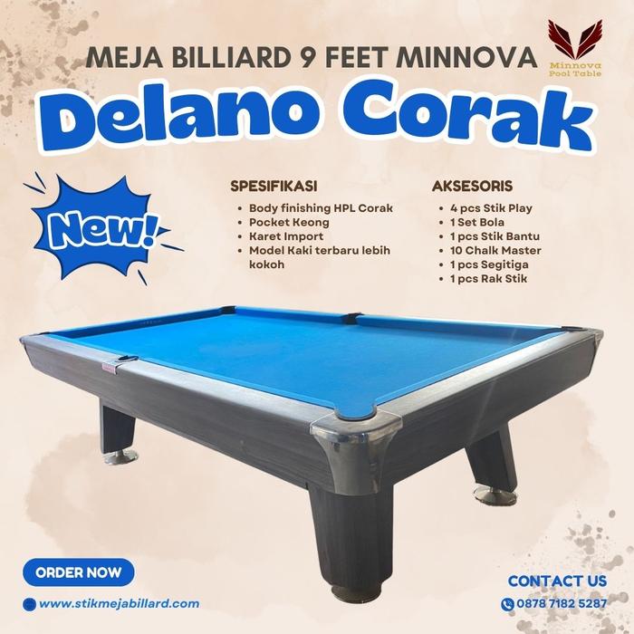 Jual Meja Billiard Minnova Delano 9 ft Tipe CORAK - Kab. Semarang ...