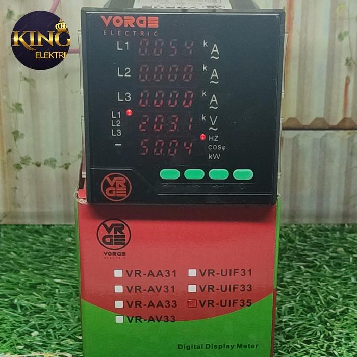 Jual VORGE VR-UIF35 Digital Multimeter Multi Meter A V Hz kw cosphi 3 Phase - Jakarta Barat ...