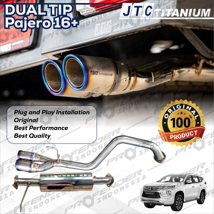 Jual JTC titanium - Set Muffler Tailpipe Dual Tip - Exhaust Muffler ...