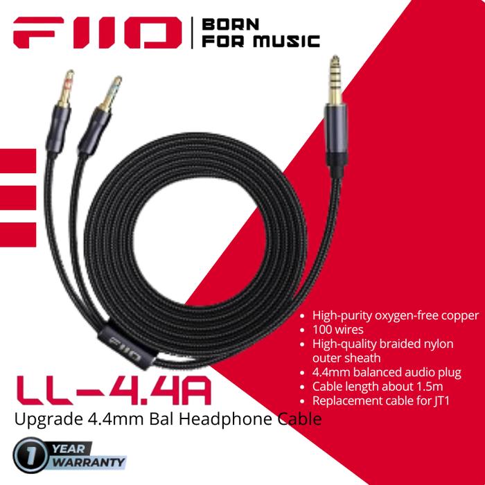 Jual FiiO LL-4.4A / LL 4.4A / LL4.4A High-Purity 4.4mm Balanced to Dual 3.5mm Headphone Cable ...