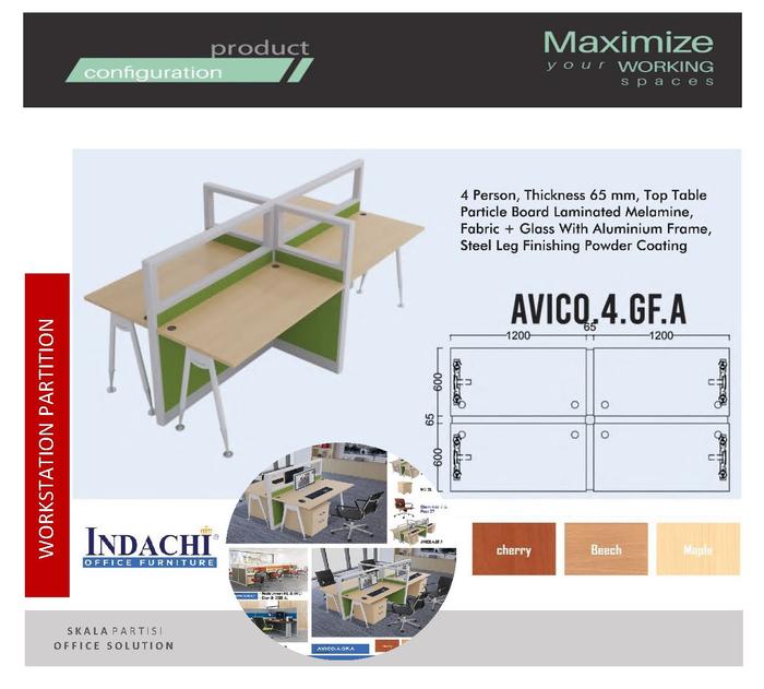 Jual Meja Kantor Partisi Kantor Indachi Meja Workstation Kubikal untuk ...