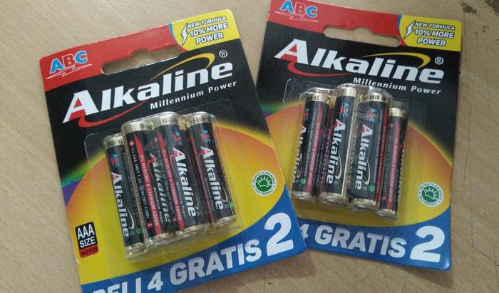 Jual Batu Baterai Alkaline AA AAA- Battery ABC A2 A3 isi 6 pcs original ...