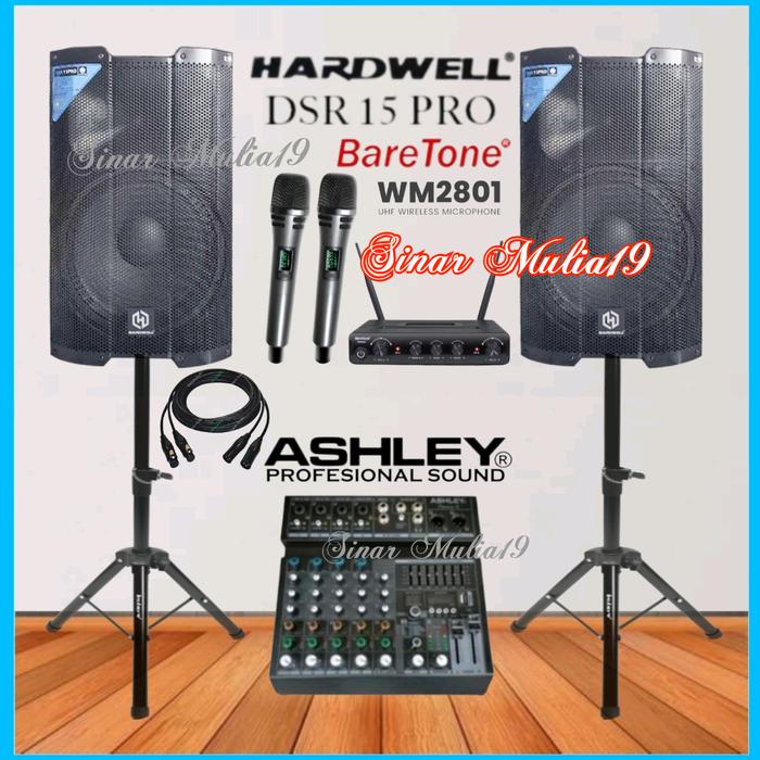 Jual PAKET SOUND SYSTEM SPEAKER AKTIF 15 INCH HARDWELL DSR 15 PRO ...