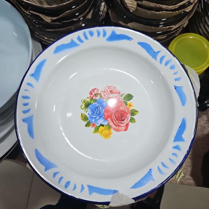 Jual piring seng jadul enamel seng 24 cm home pro per 6pcs - Jakarta ...