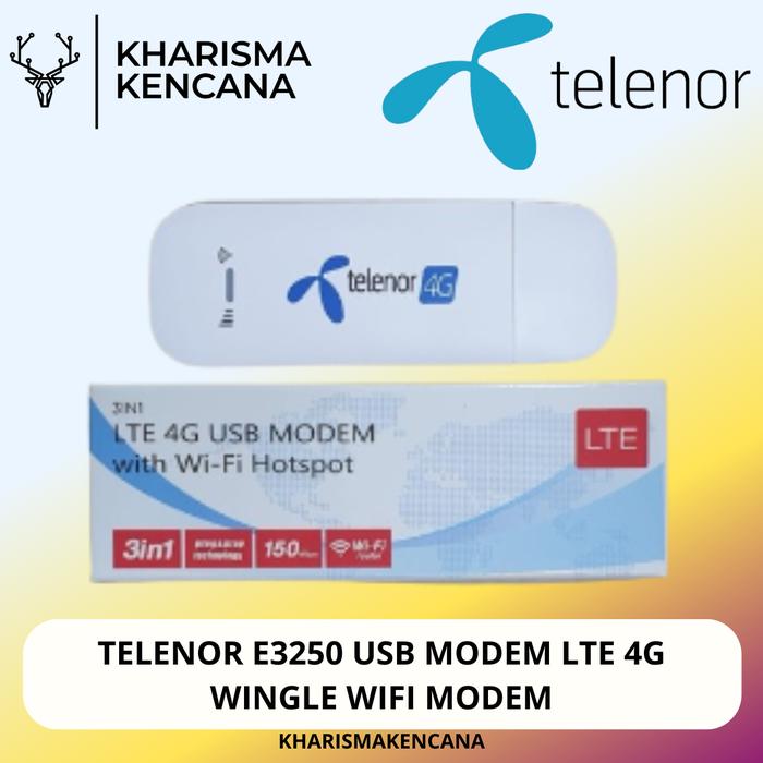 Jual TELENOR E3250 USB MODEM LTE 4G WINGLE WIFI MODEM - Kota Malang ...