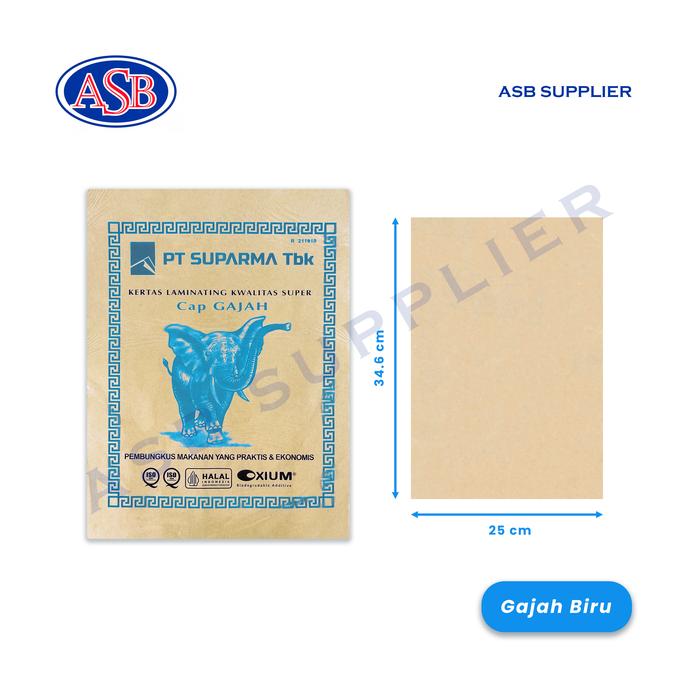 Promo Kertas Bungkus Nasi Coklat CAP GAJAH Pink / Biru (250 Sheets ...