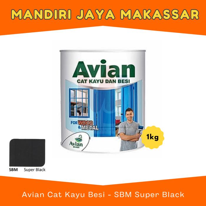 Jual Avian Cat Kayu Besi High Gloss Enamel 1kg 0,9L - SB Super Black ...