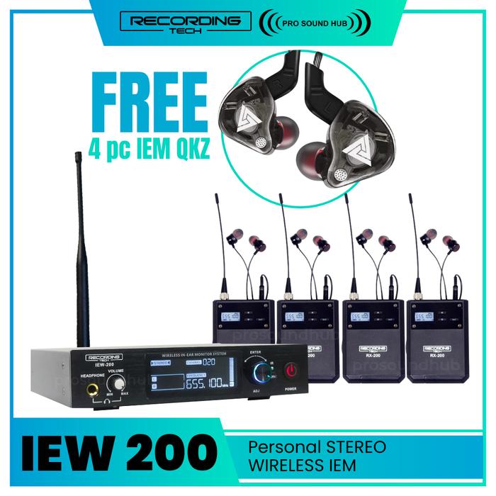 Jual RECORDING TECH IEW-200 IEW200 Wireless Stereo IEM In Ear Monitor ...