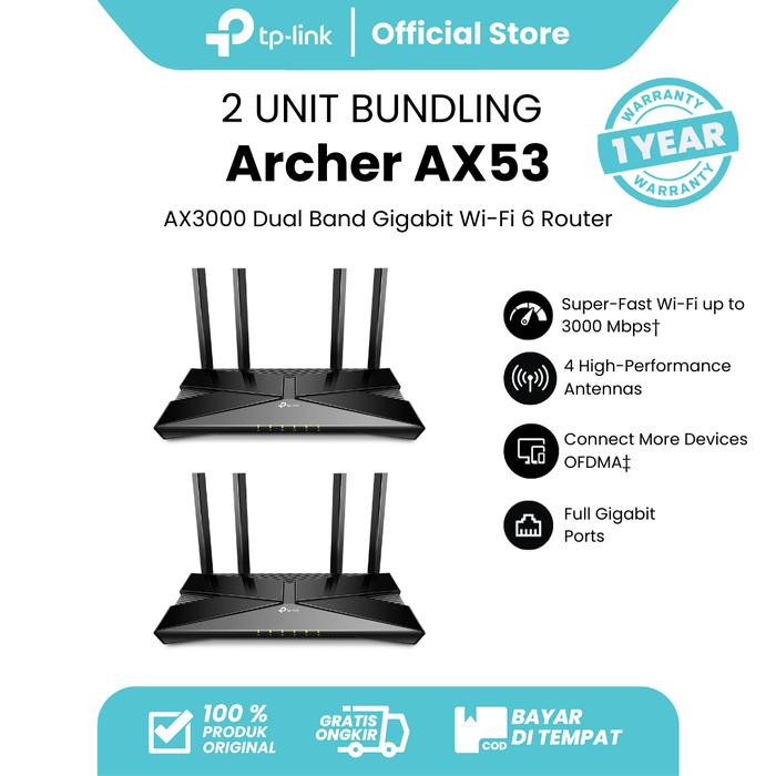 Promo TP-Link Archer AX53 | AX3000 WiFi 6 Router | Dual Band | Gigabit ...