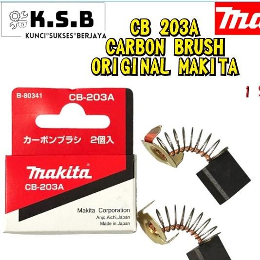 Jual MAKITA CB-203A CB203A CB203 CB 203A Carbon Brush ORIGINAL 1set isi 2 Arang / Spul / Sepul ...