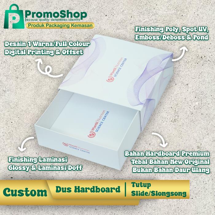 Jual cetak box kemasan gift hempers hardbox slide kokoh custom desain ...