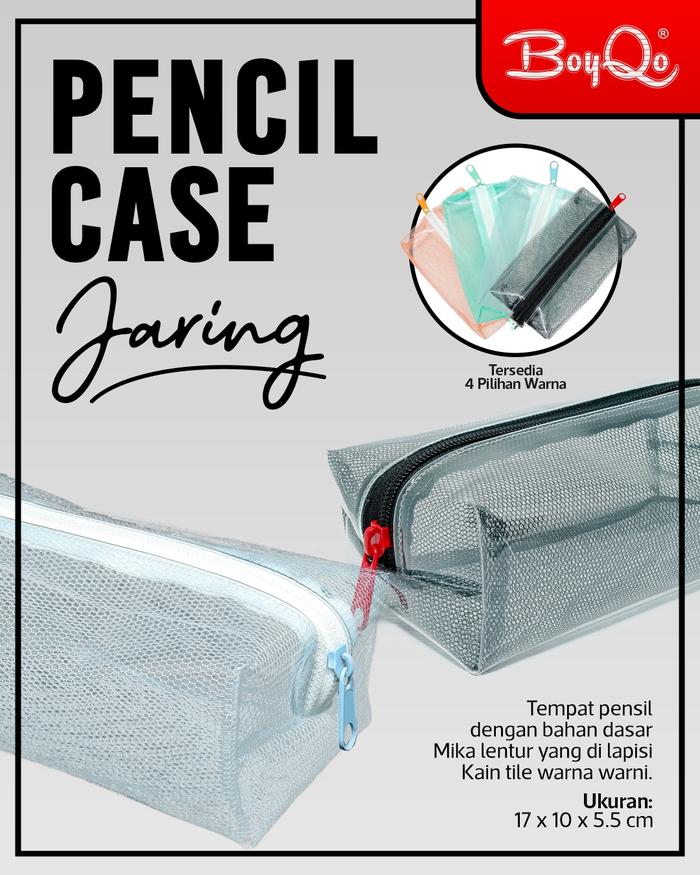 Jual Tempat Pensil Mika dan Jaring BoyQo | Pencil Case Mika dan Jaring ...