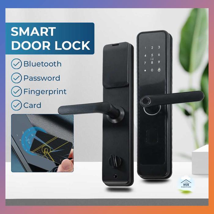 Jual Kunci Pintu Rumah Pintar Modern Milenial Smart Door Lock Bluetooth PIN Fingerprint Card ...