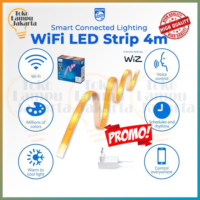 Jual Philips Lampu Smart Wifi LED Strip Set Starter Kit 4M Color RGB ...