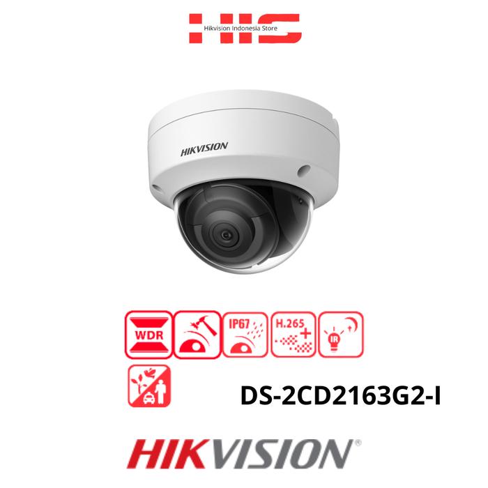 Jual Camera Hikvision DS-2CD2163G2-I 6 MP AcuSense Vandal Fixed Dome Network - Kota Medan ...