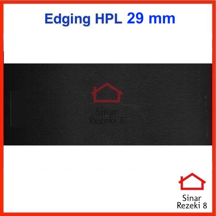 Jual Edging HPL 29 mm HITAM / Tebal 2 mm Black Solid Pinggir Meja Solid ...
