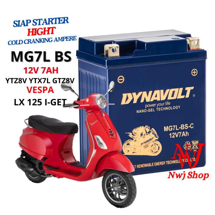 Jual Aki Kering DYNAVOLT Vespa LX 150 MG7L YTZ8V GTZ8V YTX7L MF Nano Gel - Jakarta Barat - NWJ ...