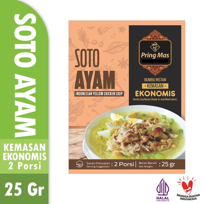 Promo Bumbu Makanan Instant Pringmas 25gr Bumbu Rawon Soto Daging Sop ...