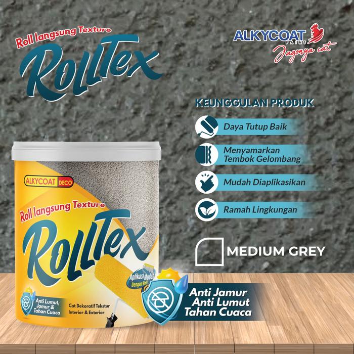 Jual ROLLTEX Cat Tembok Tekstur Ekonomis Kamprot Anti Jamur & Lumut ...