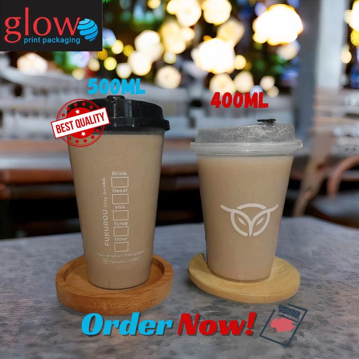 Jual Sablon Gelas Cup PP Injection | Cup PP Inject 500ml Cetak Logo ...