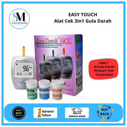 Jual EASY TOUCH GCU Alat 3 in 1 FREE STRIP Alat ET GCU Glucose ...
