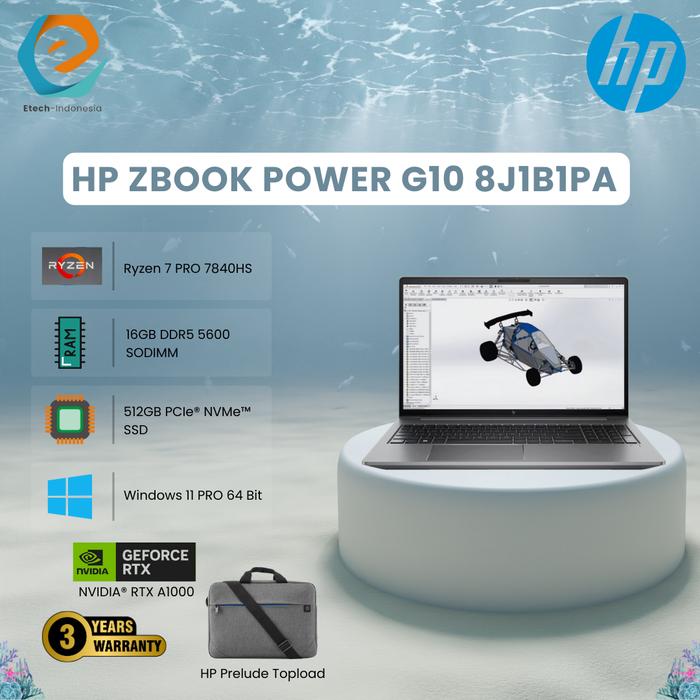 Jual HP ZBook Power G10 8J1B1PA Ryzen 7 PRO 7840HS 15.6 inch AG FHD ...