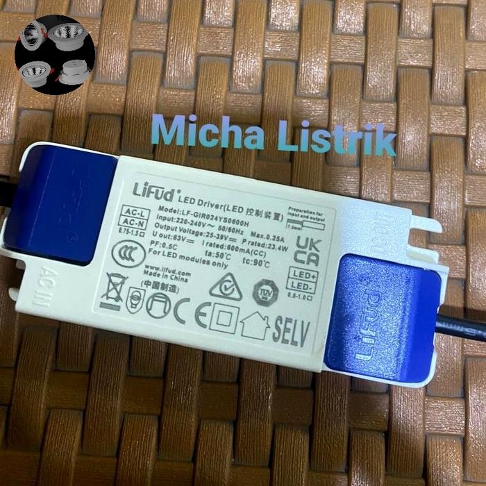 Jual LED Driver Downlight LED 25,2W 600Ma/ Adaptor LED Panel 25-42V 25 ...