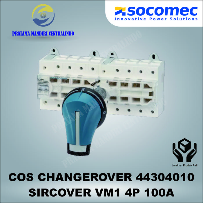 Jual COS 4P 100A SIRCOVER VM1 SOCOMEC CHANGE OVER SWITCH 4POLE ...
