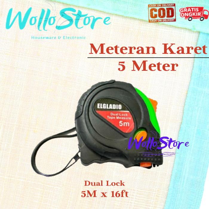 Jual Meteran Tukang 5 Meter / Roll Meter Karet / Meteran Karet Bangunan ...