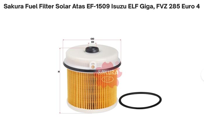 Jual Sakura Fuel Filter Solar Atas EF-1509 Isuzu ELF Giga, FVZ 285 Euro ...