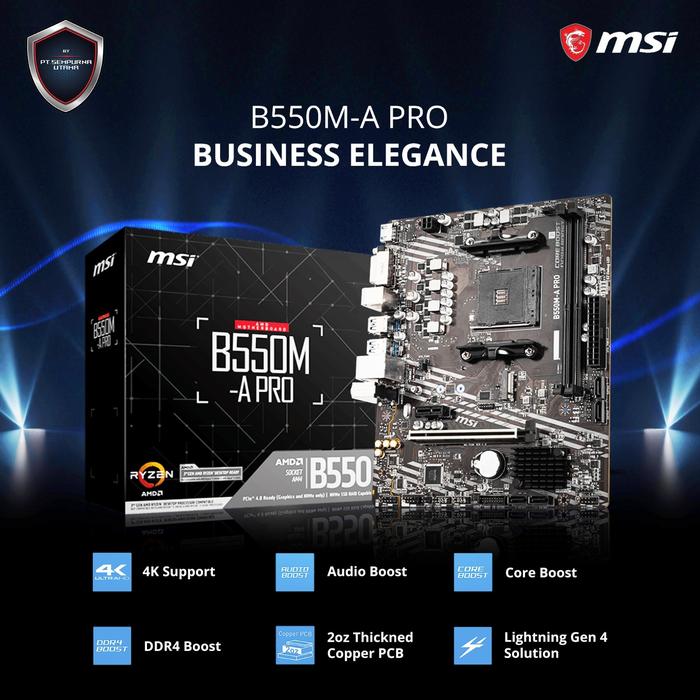 Promo MSI B550M A Pro (AM4, AMD Promontory B550, DDR4, USB3.2) Garansi ...