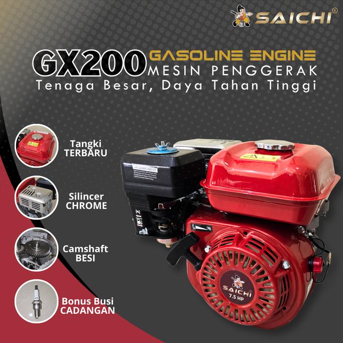 Jual Mesin Penggerak 7.5 HP / Gasoline Engine 7.5HP Saichi Mesin ...