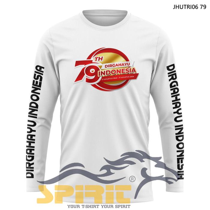 Jual Kaos Baju 17 Agustusan Dirgahayu Kemerdekaan Indonesia HUT RI ke-79 2024 - Putih, M ...