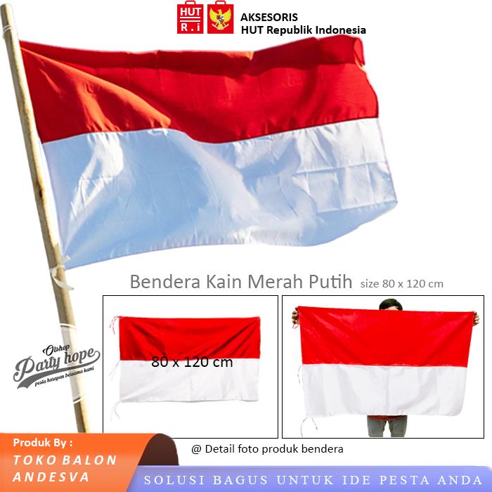 Promo [80x120cm] Bendera Merah Putih indonesia / Bendera Kain Merah ...