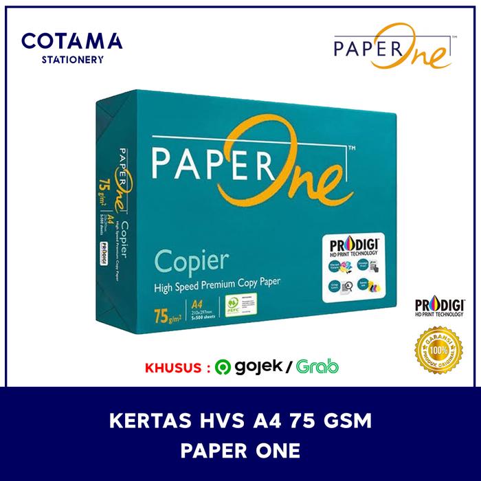 Jual Kertas HVS A4 75gr Paper One - 1 Rim isi 500 Lembar - Jakarta ...