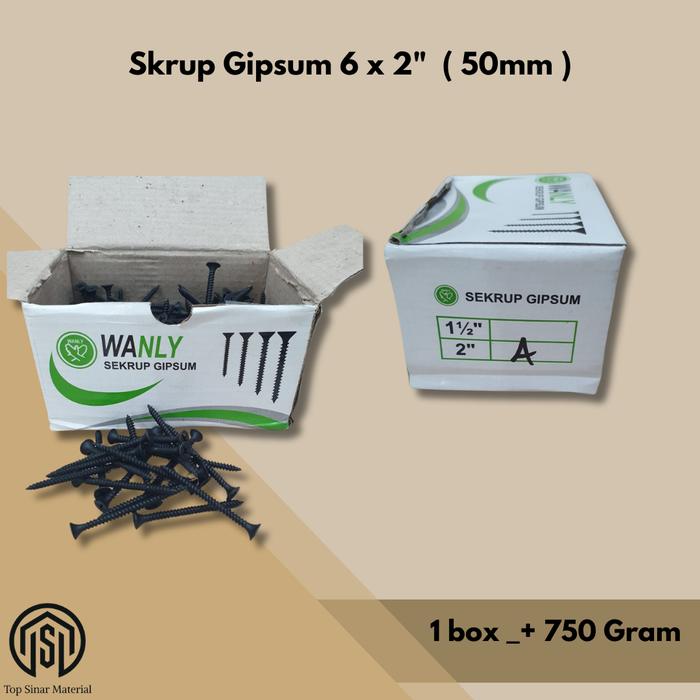 Jual Sekrup Gypsum Baja / Baut Skrup Kayu Drywall Screw 750gr 1 kotak 6 ...
