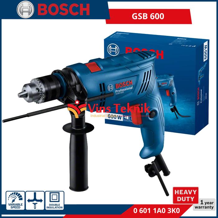 Jual Mesin Bor Tembok 13MM Impact Drill Listrik GSB600 Bosch GSB 600 ...