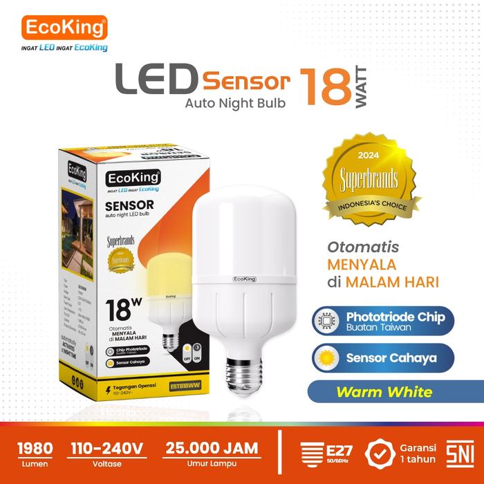 Jual EcoKing Lampu Bohlam Led Rumah Sensor Cahaya Otomatis Light Bulb ...